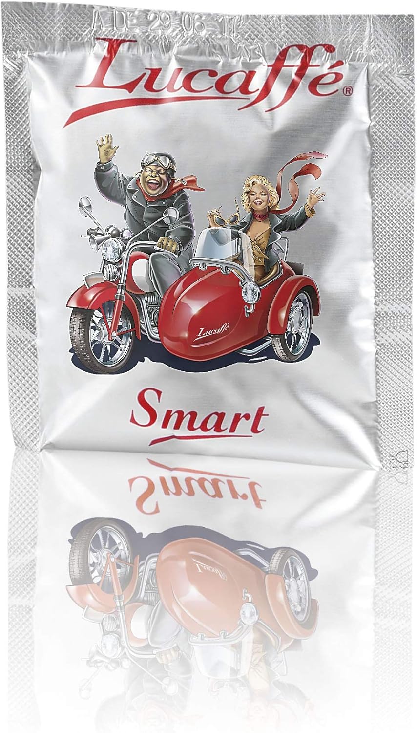 LUCAFFÈ Smart Gourmet Decaffeinated, 100 pods 100% Arabica Coffee, Ø35 ...