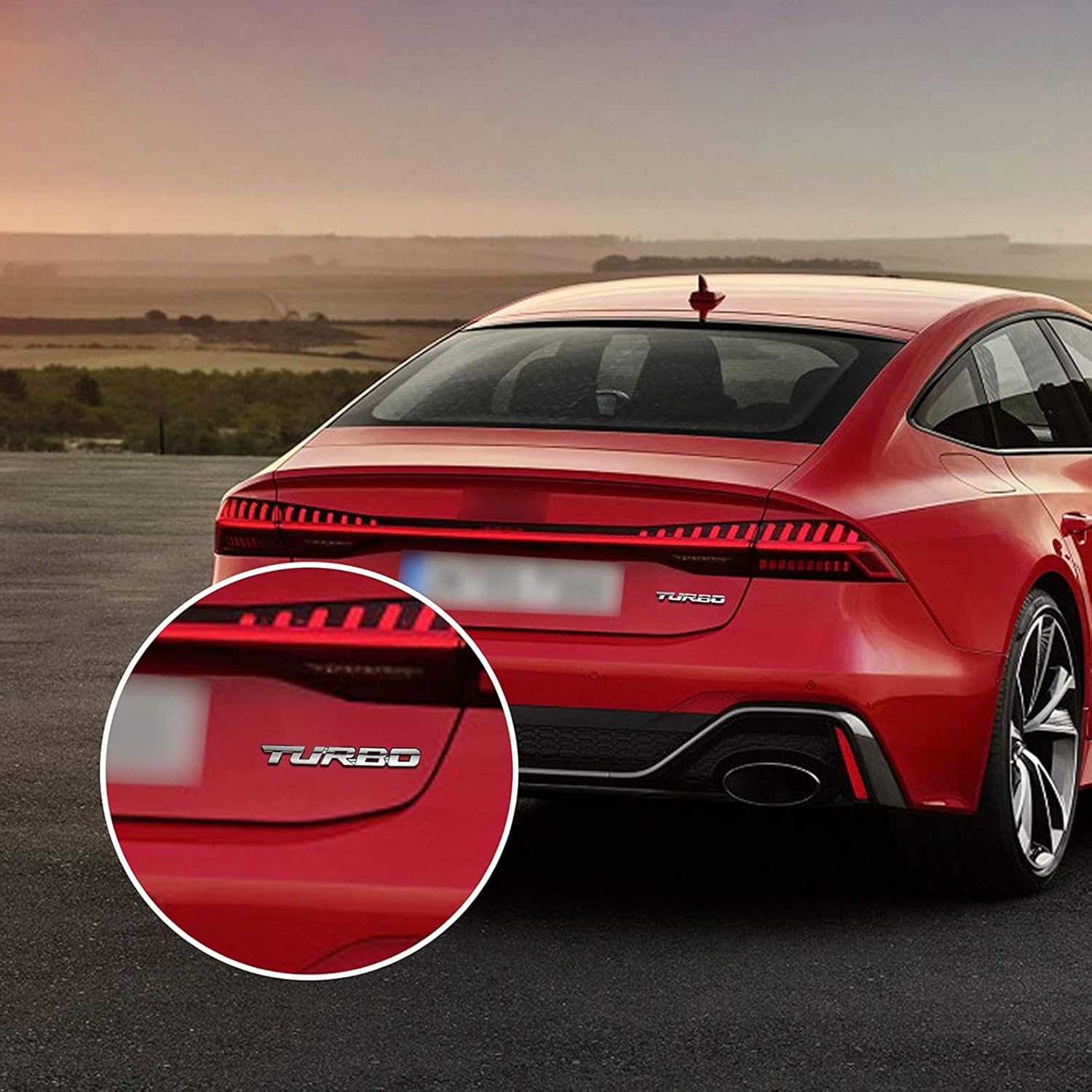 Buy Turbo Emblem Car Badge Sticker 3D Metal Turbo Sticker for Car Body ...