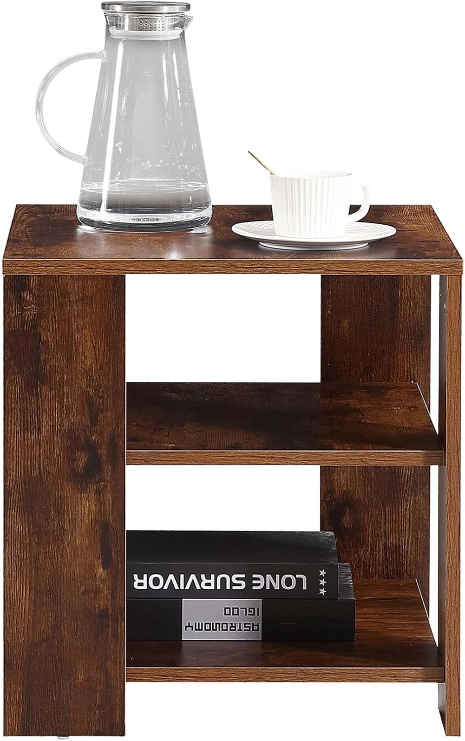 Amazon.com: Small Simple Side Table,Wooden Accent Table,3 Tier End ...