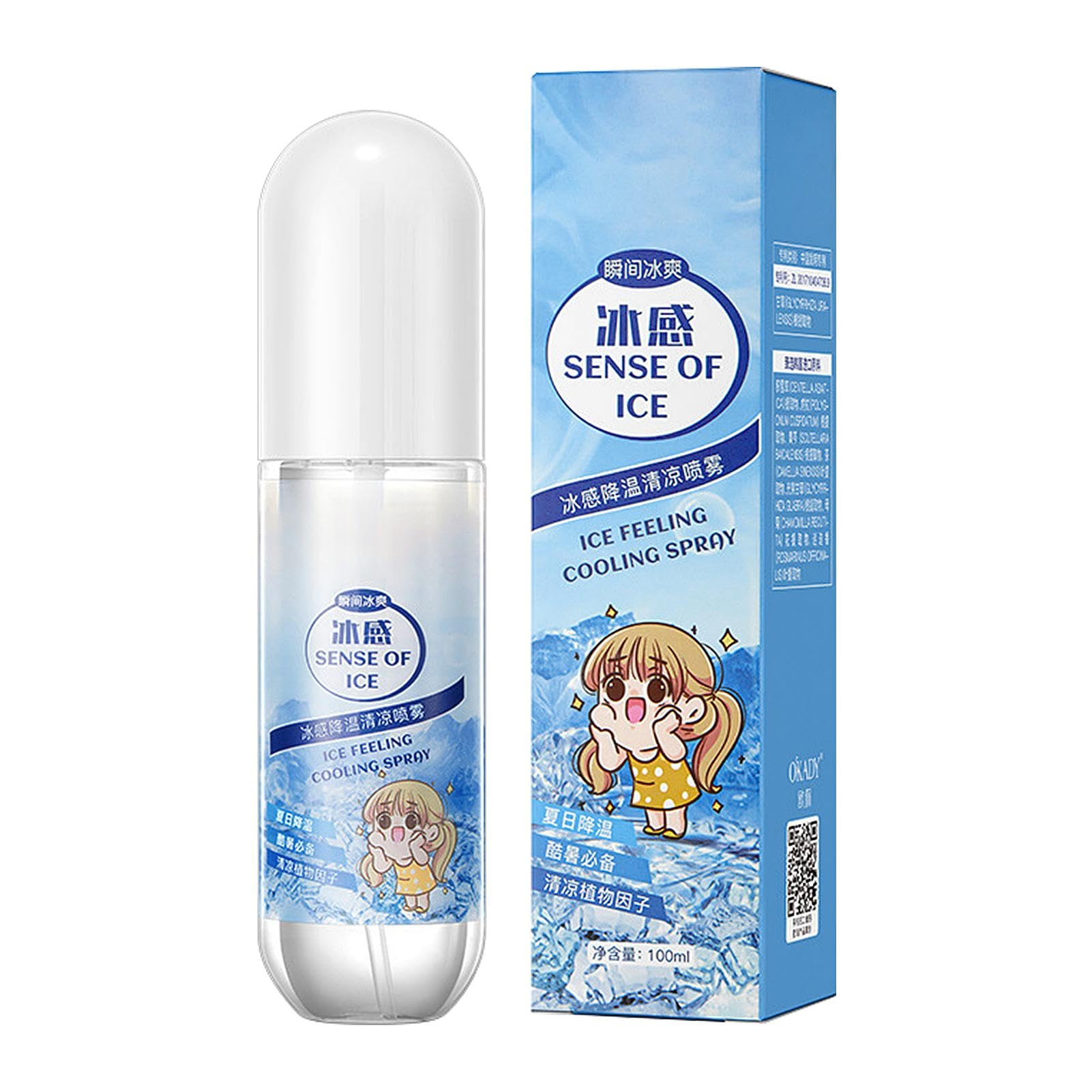 Instant Cooling Spray 100ml Instant Cooling Mist Spray Cool Water ...