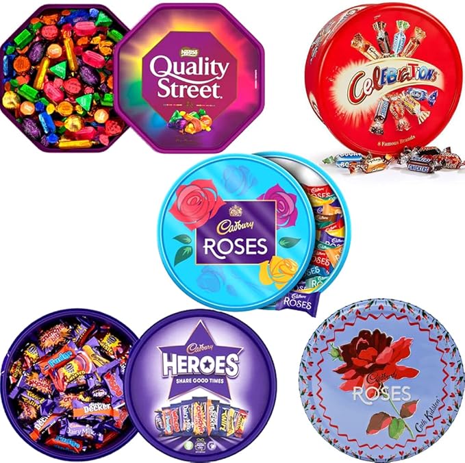 Christmas Chocolate Gift Tubs - Celebrations,Roses,Heroes,Quality ...