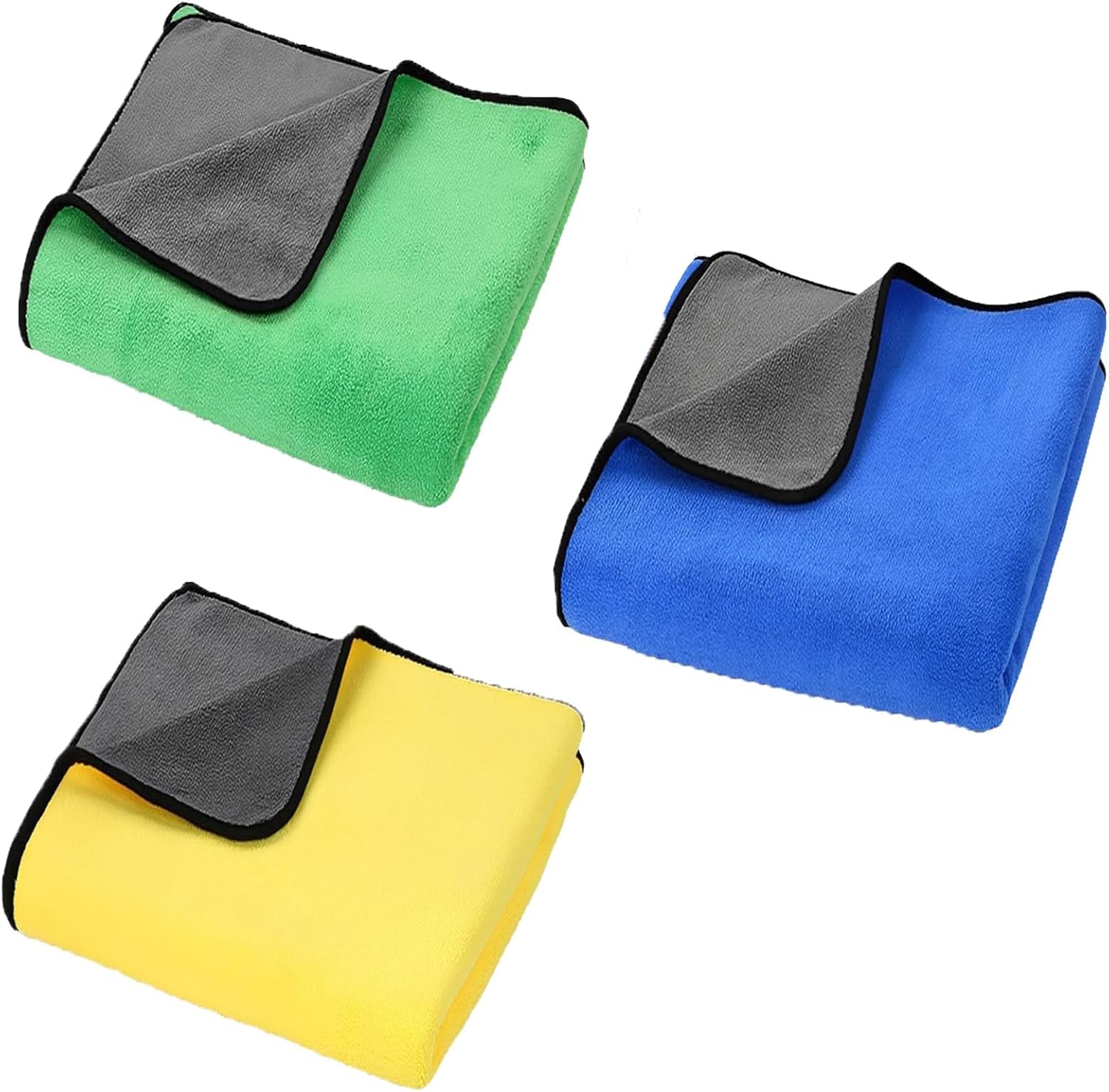 MORJCG 3 Pcs Microfibre Cloth, Car Cleaning Cloths, Car Cleaning ...