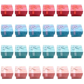 Amazon.com: KETAR 24Pcs Small Gift Boxes for Jewelry - Wedding Ring ...