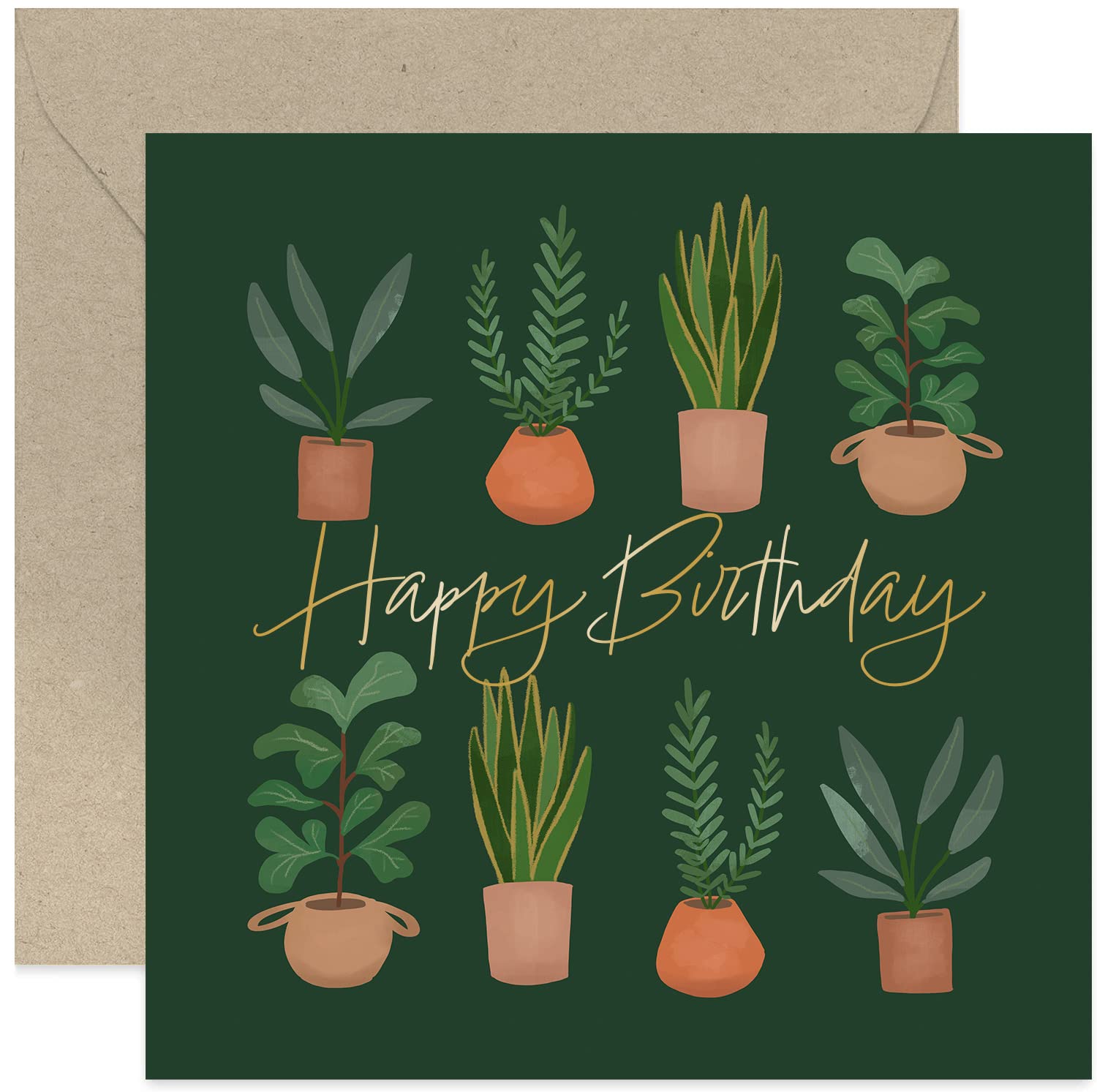 Old English Co. Happy Birthday House Plants Birthday Card for Her ...