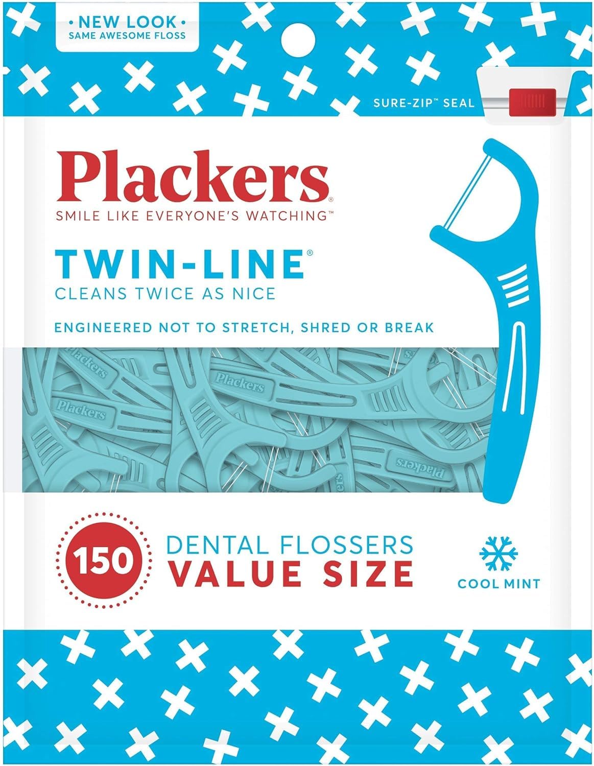 Plackers Twin-Line Advanced Cleaning Whitening Formula Dental Flossers ...