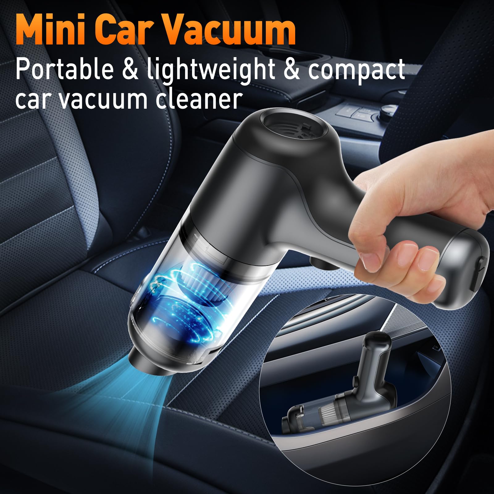 Snapklik.com : Mini Handheld Vacuum Cordless, Portable Car Vacuum ...