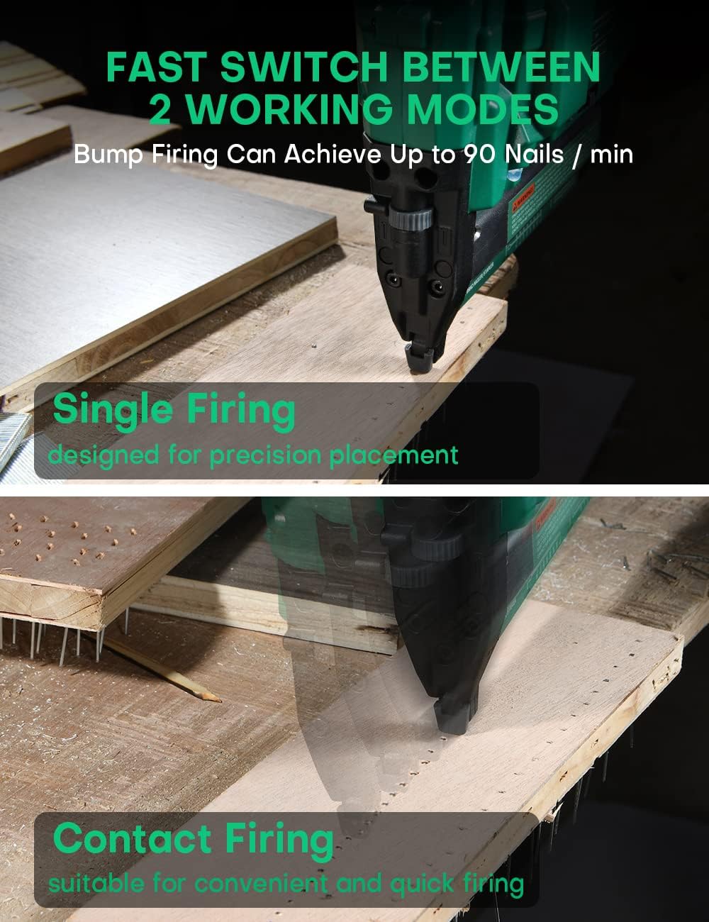 KIMO 18 Gauge Cordless Nail Gun with Adjustable Depth for Woodworking ...