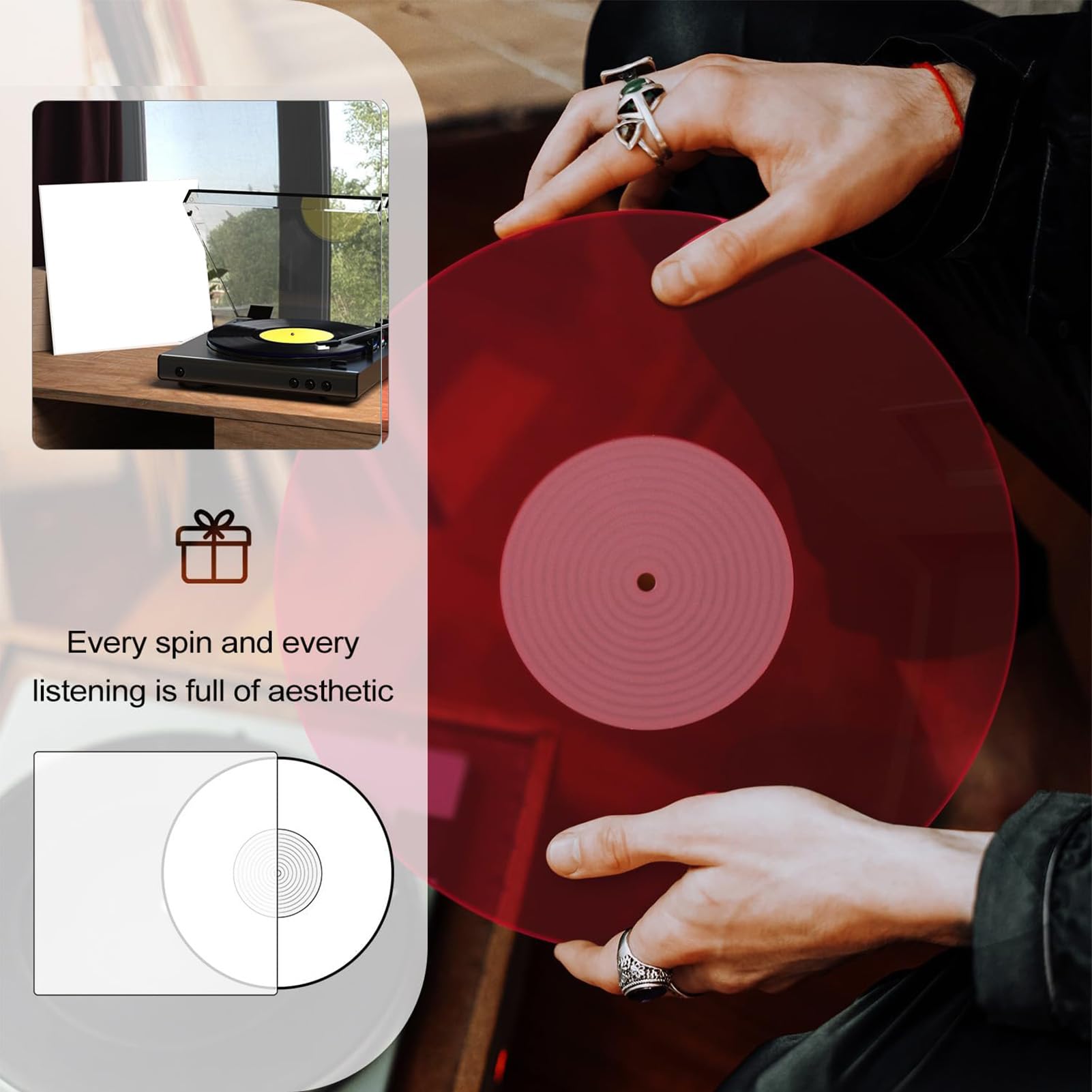 Snapklik.com : Turntable Platter Mat, 12 Inch Acrylic Record Player ...