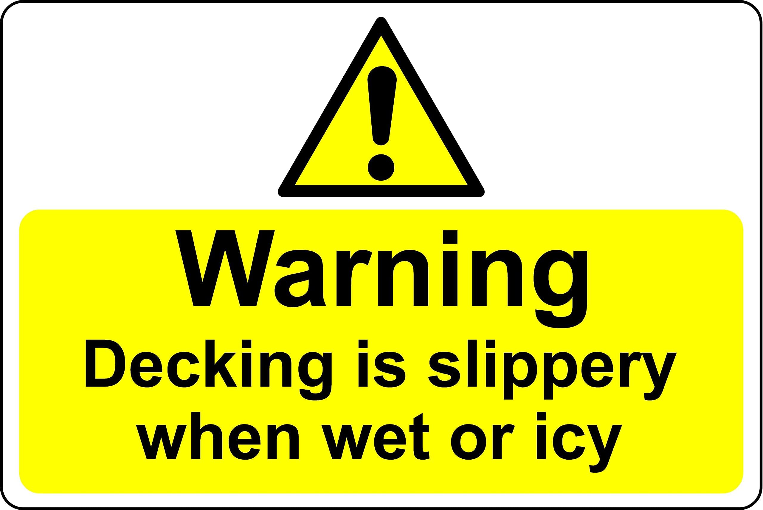 Warning Caution slippery floor surface safety sign - Self adhesive ...