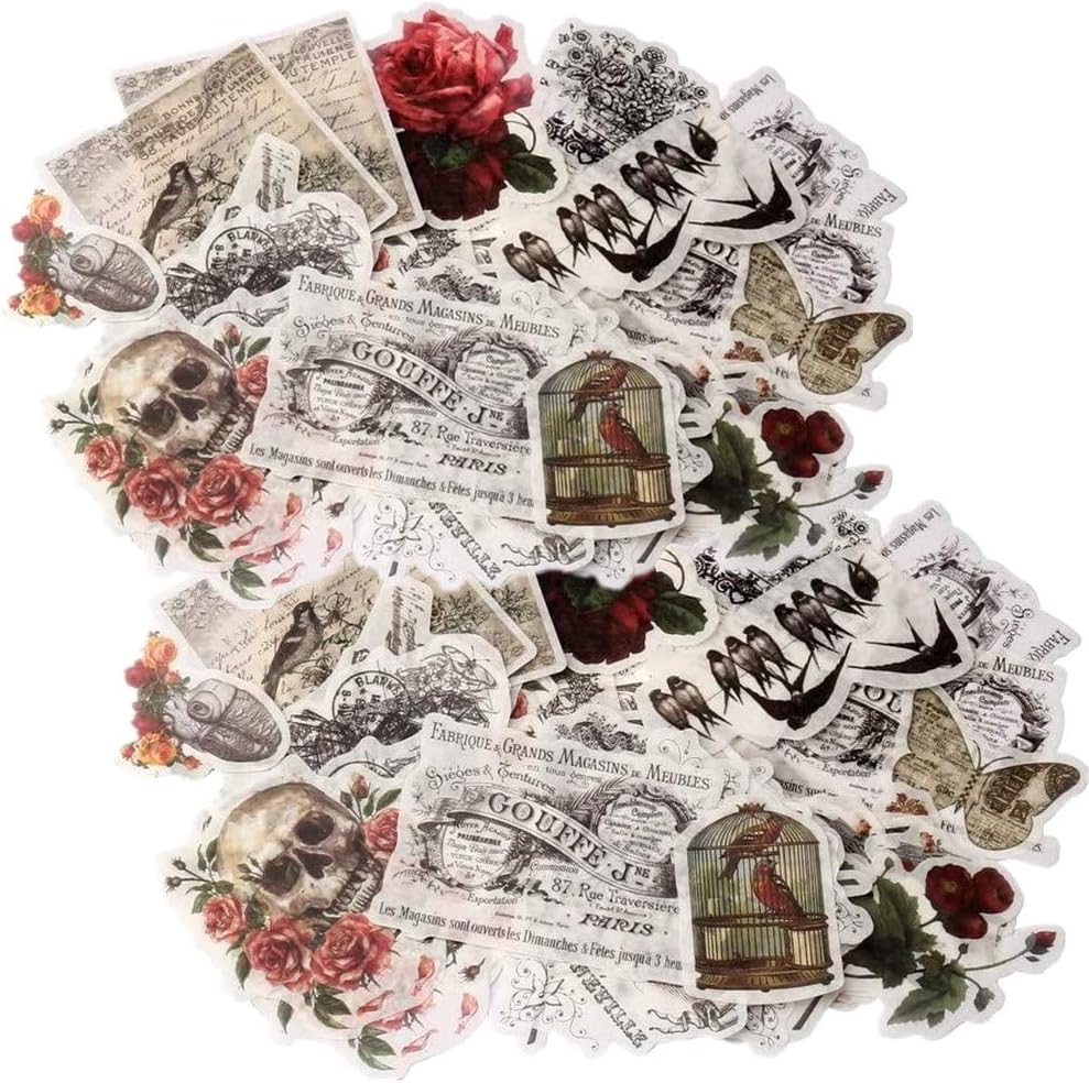 120 Sheets Scrapbooking Stickers Washi Paper Planner Sticker Vintage ...