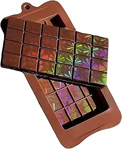 Holographic Silicone Chocolate Molds, Reusable Chocolate Bar Molds for ...