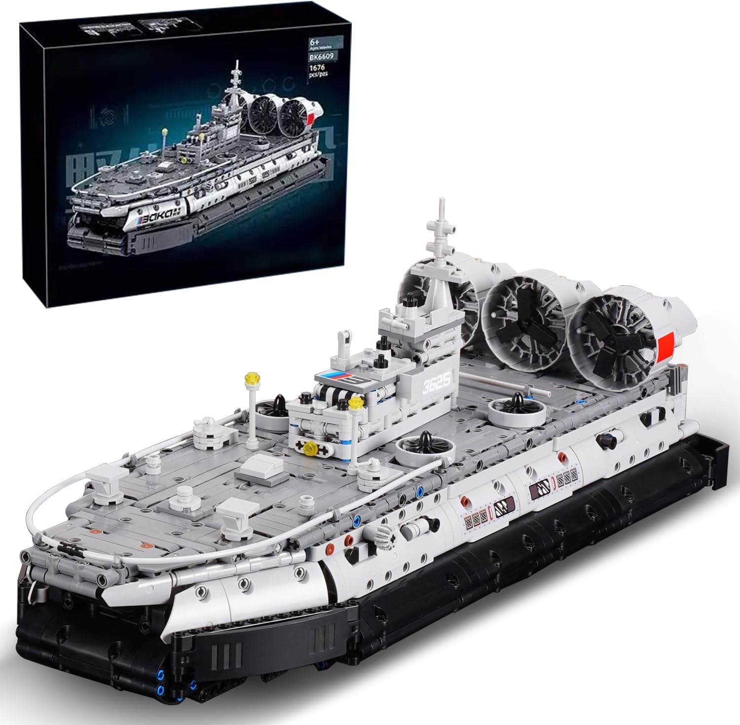 Amazon.com: MISINI M6119 Navy Hovercraft Building Set, 1676 Pcs Navy ...