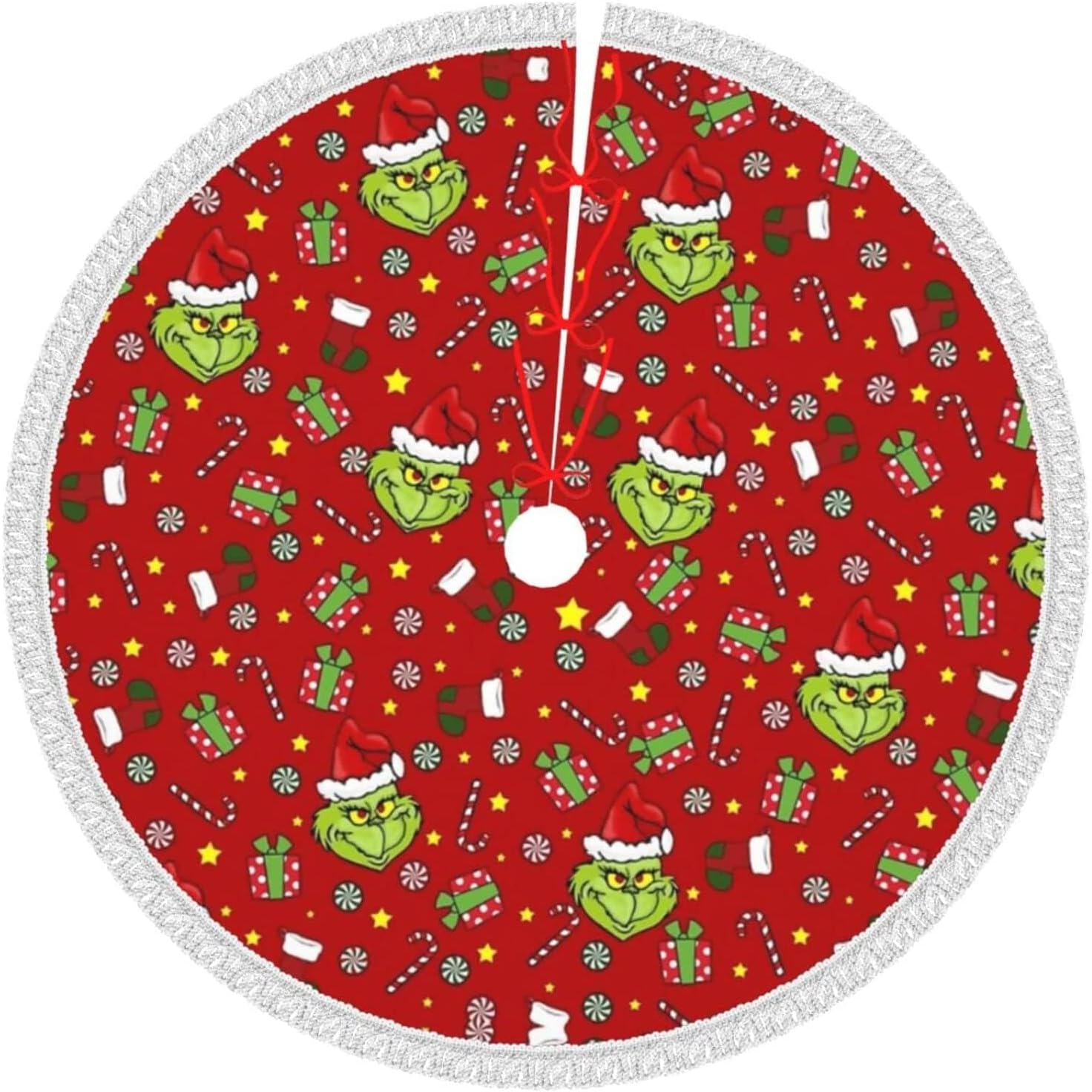 Amazon.com: Grinch Tree Skirt 48 inch - Grinch Christmas Decorations ...