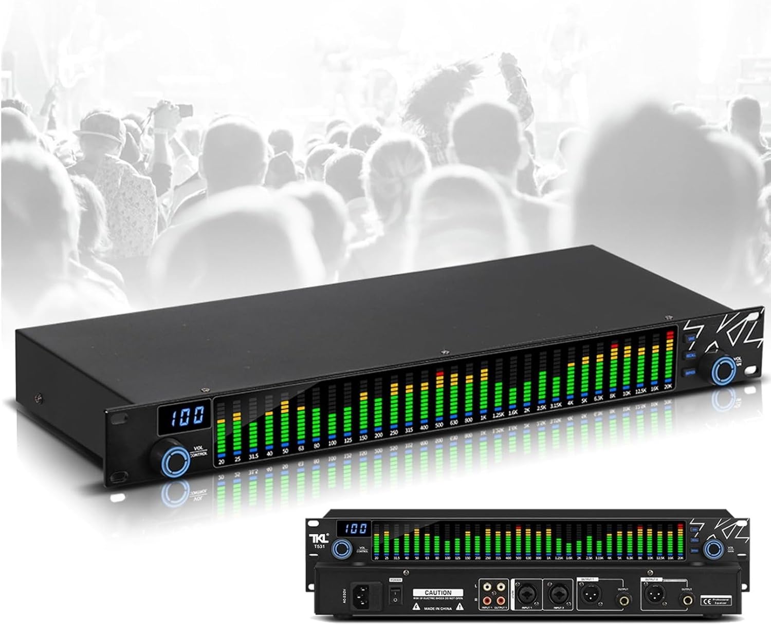 Amazon.com - IINCOOY Stereo Equalizers for Home Audio, 31 Band Equalizer, Graphic Equalizer ...