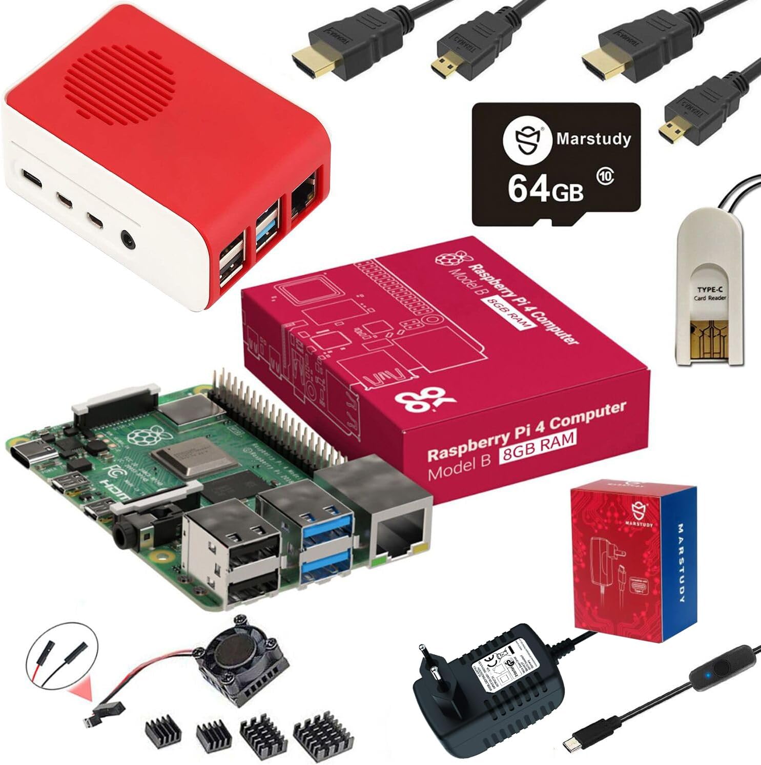 Raspberry Pi Ersatzteil Pi 4 Model B 8GB Single-Board Computer ...