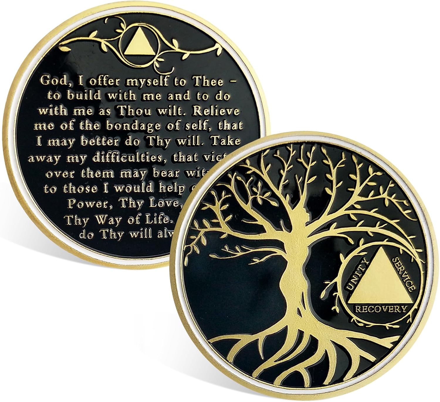 Amazon.com : Tree of Life Sobriety Coin Blank Sobriety Chip AA Coins ...
