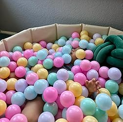 Amazon.com: Amazon Basics BPA Free Crush-Proof Plastic Ball, Pit Balls ...