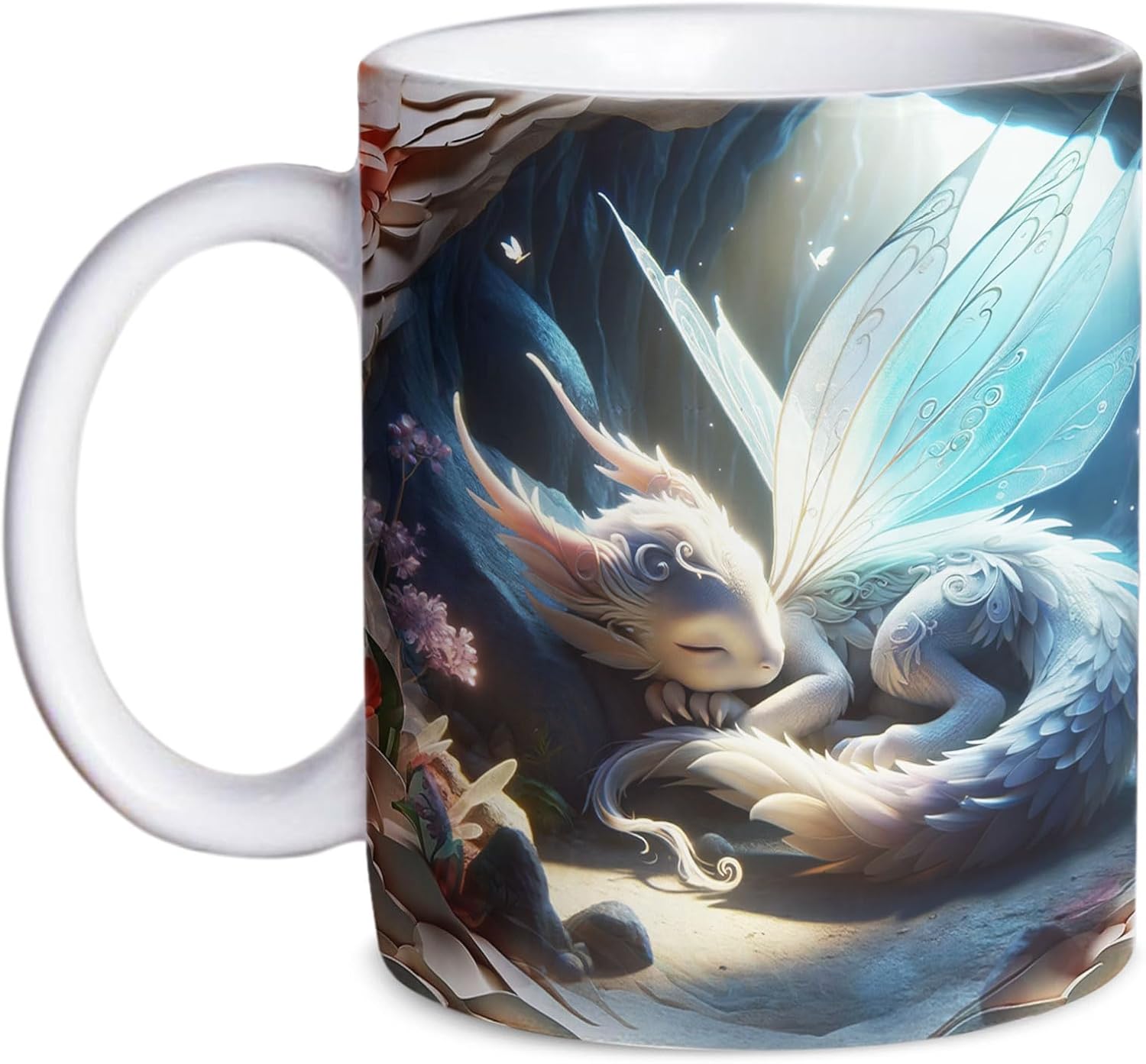 Amazon.com: QTValue Personalized 3D Ceramic Cute Fairy Dragon Coffee ...
