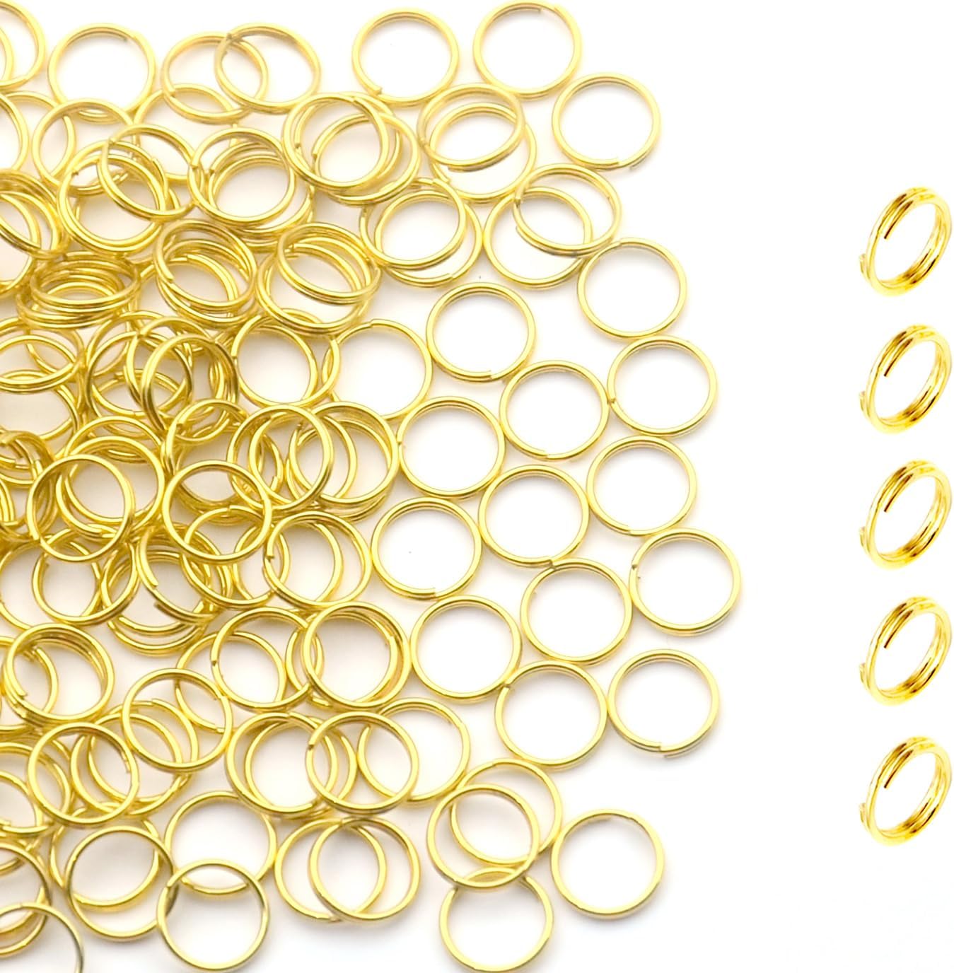 Amazon.com: 200pcs 8mm Mini Split Jump Ring with Double Loops Small ...