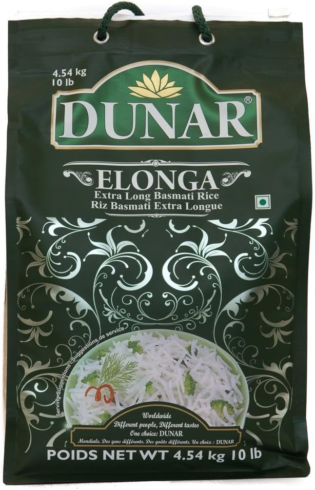 Dunar Elonga Basmati Rice, Premium, 10 Pound by Dunar : Amazon.ca ...