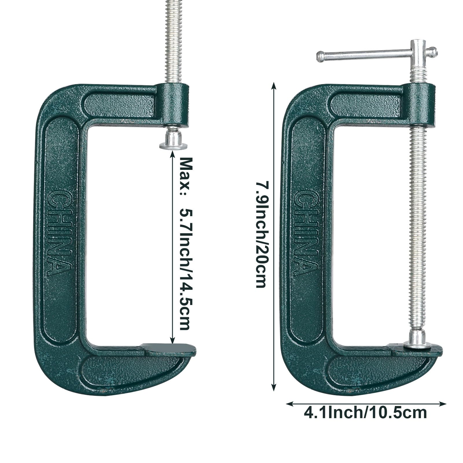 Snapklik.com : WOPPLXY 4 Pcs 6 Inch Heavy Duty C Clamps, Industrial ...
