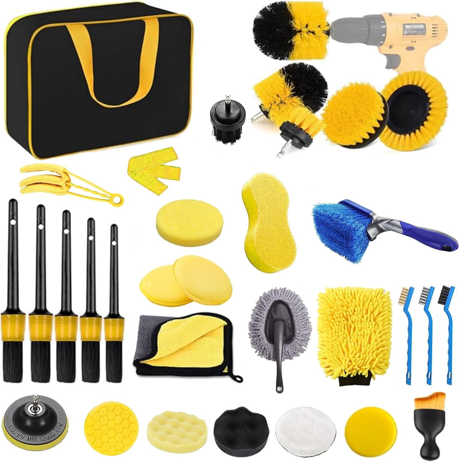 DYUEE Car Detailing Kit 31Pcs Car Cleaning Kit Interior Exterior Car ...