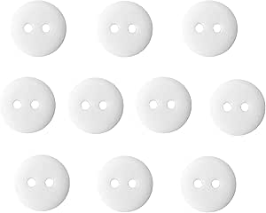Amazon.com: Buttons 1/2 Inch (1/2”) 2 Hole 10 Pieces - White Black ...