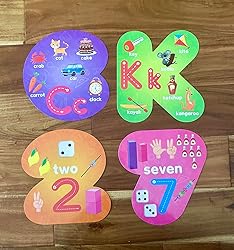 Amazon.com: D-FantiX 55 Pcs Dry Erase Number & Alphabet Flash Cards for ...