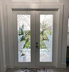 Amazon.com: Wallpaper for Windows Tropical Oasis Etched Glass See-Thru ...