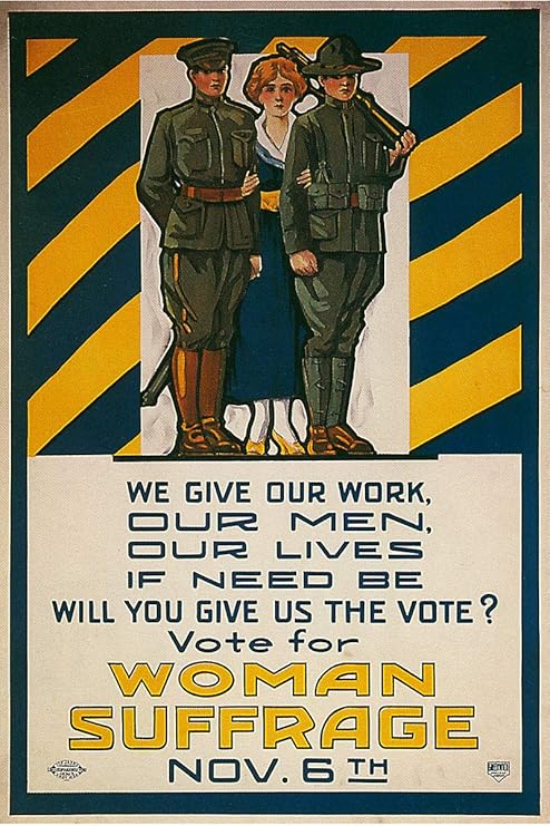 Amazon.com: Woman Suffrage Vintage World War One WW1 WWI USA Military ...