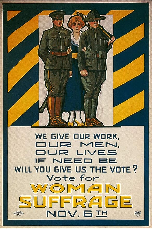 Amazon.com: Woman Suffrage Vintage World War One WW1 WWI USA Military ...