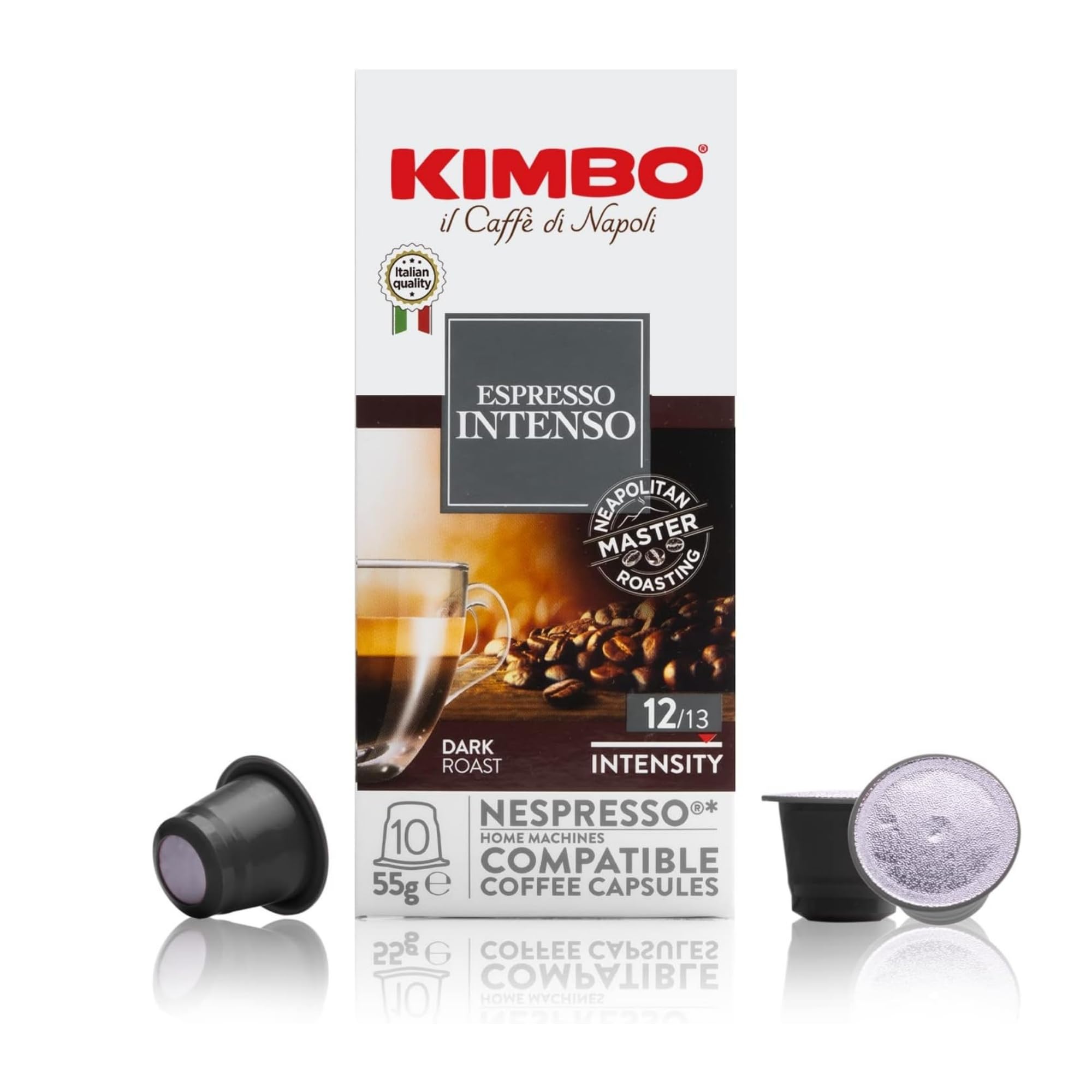 Kimbo Coffee, Espresso Intenso, 10 Capsules Compatible with Nespresso ...