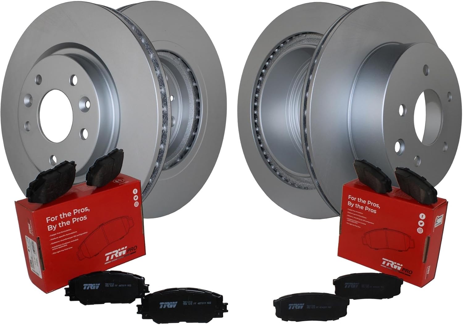 Amazon.com: Bison Performance Coated Vented Front 296mm and Rear 292mm ...