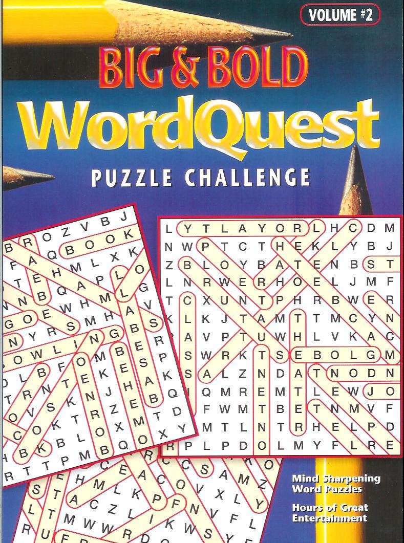 Big & Bold WordQuest Puzzle Challenge - Volume 2: 74 Mind Sharpening ...