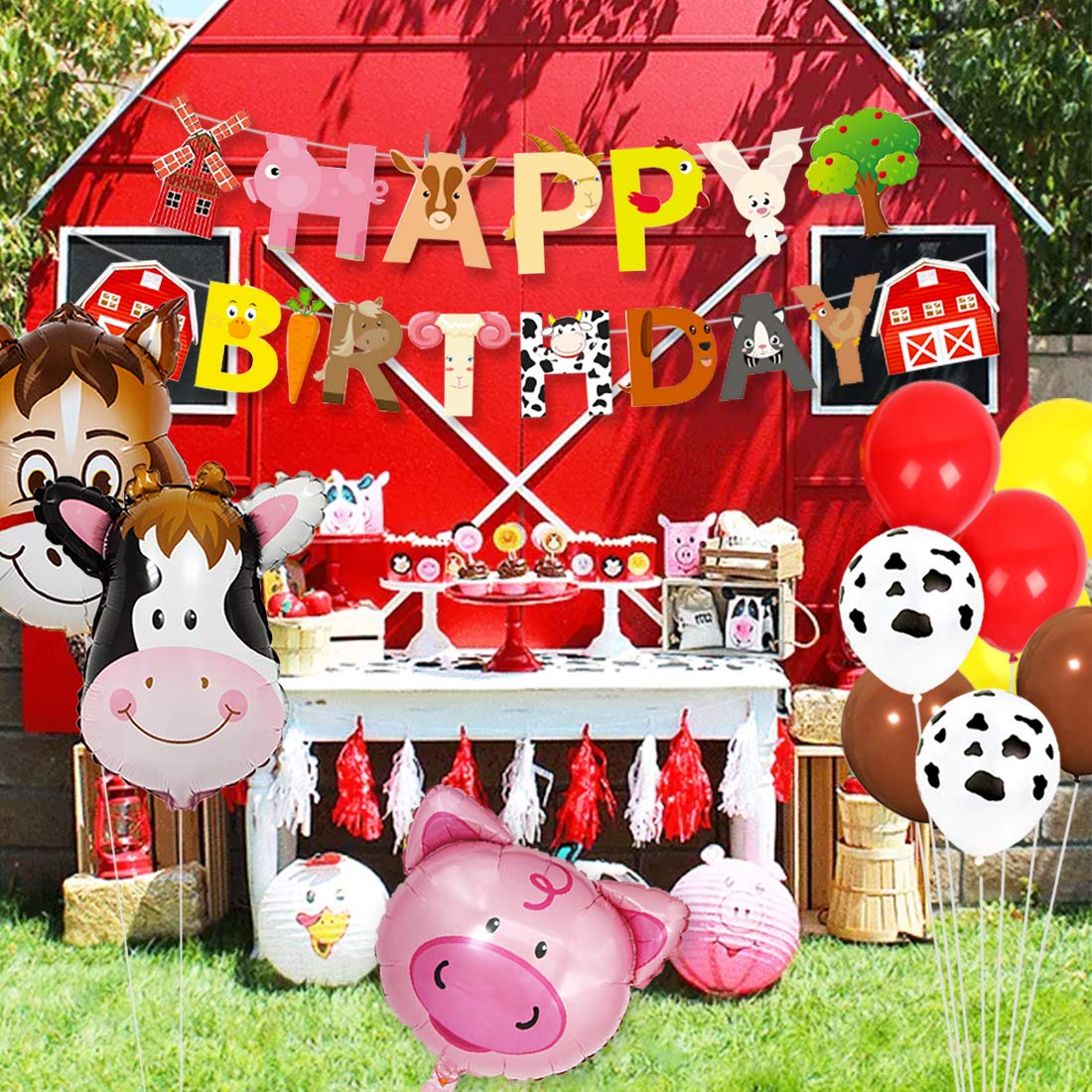 Farm Animal Birthday Decorations Boy Girl Farm Animal Theme Party farm-animal-birthday-decorations-boy-girl-farm-animal-theme-party