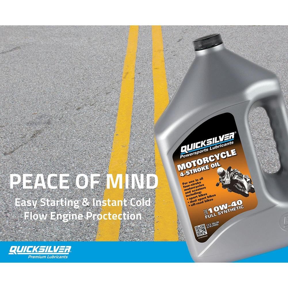 Snapklik.com : Quicksilver 10W-40 4-Stroke Full Synthetic Motorcycle Oil