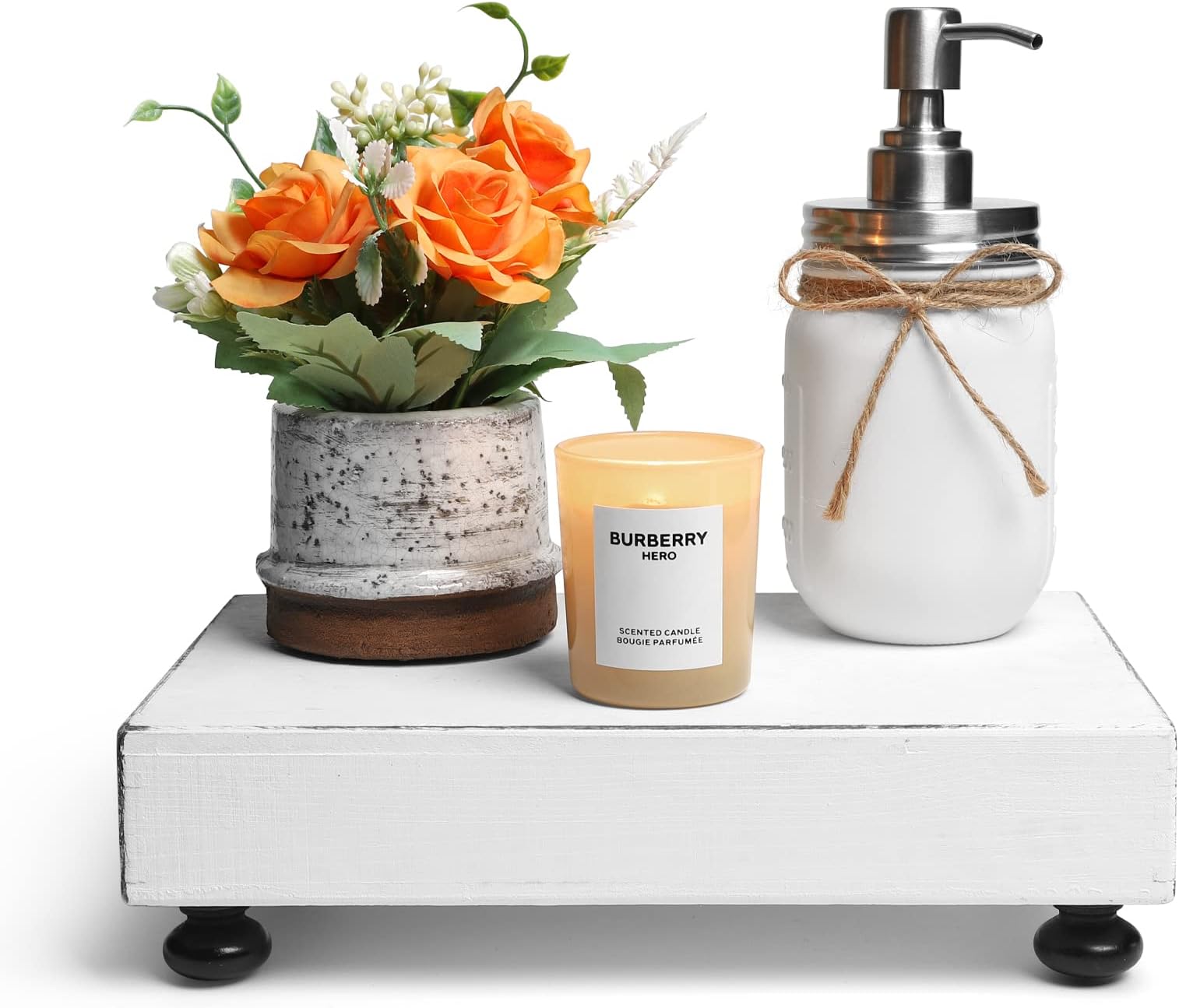 Amazon.com: EOSAHR Modern Bathroom Decor Combo: Chic Wooden Pedestal ...