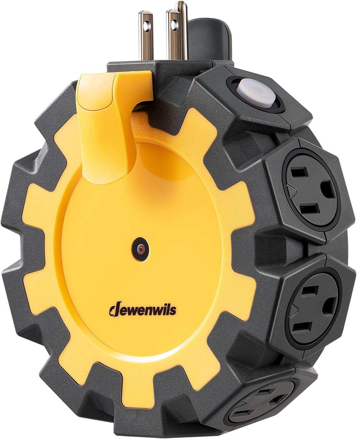 DEWENWILS Heavy Duty 8 Outlet Power Hub with Swivel Safety Covers ...