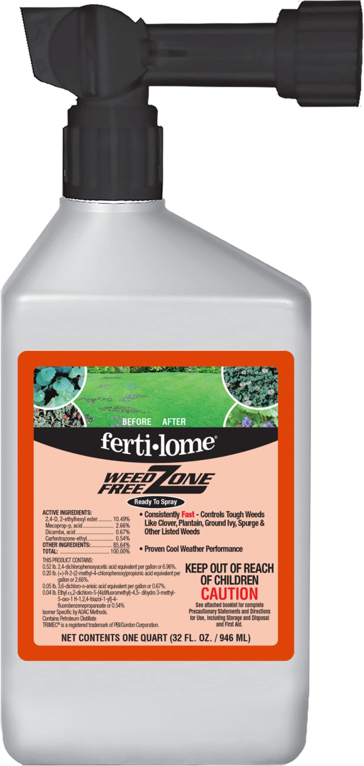 Amazon.com : Fertilome (10532) Weed Free Zone RTU (1 Gal) : Patio, Lawn ...