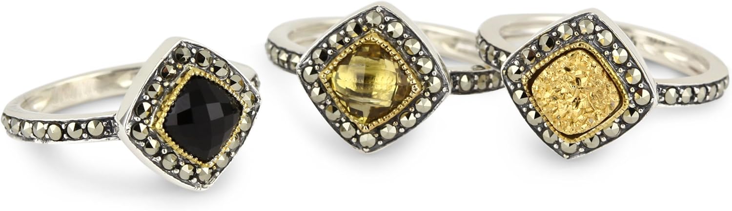 Amazon.com: Judith Jack Multi Stone Stack Ring: Clothing, Shoes & Jewelry