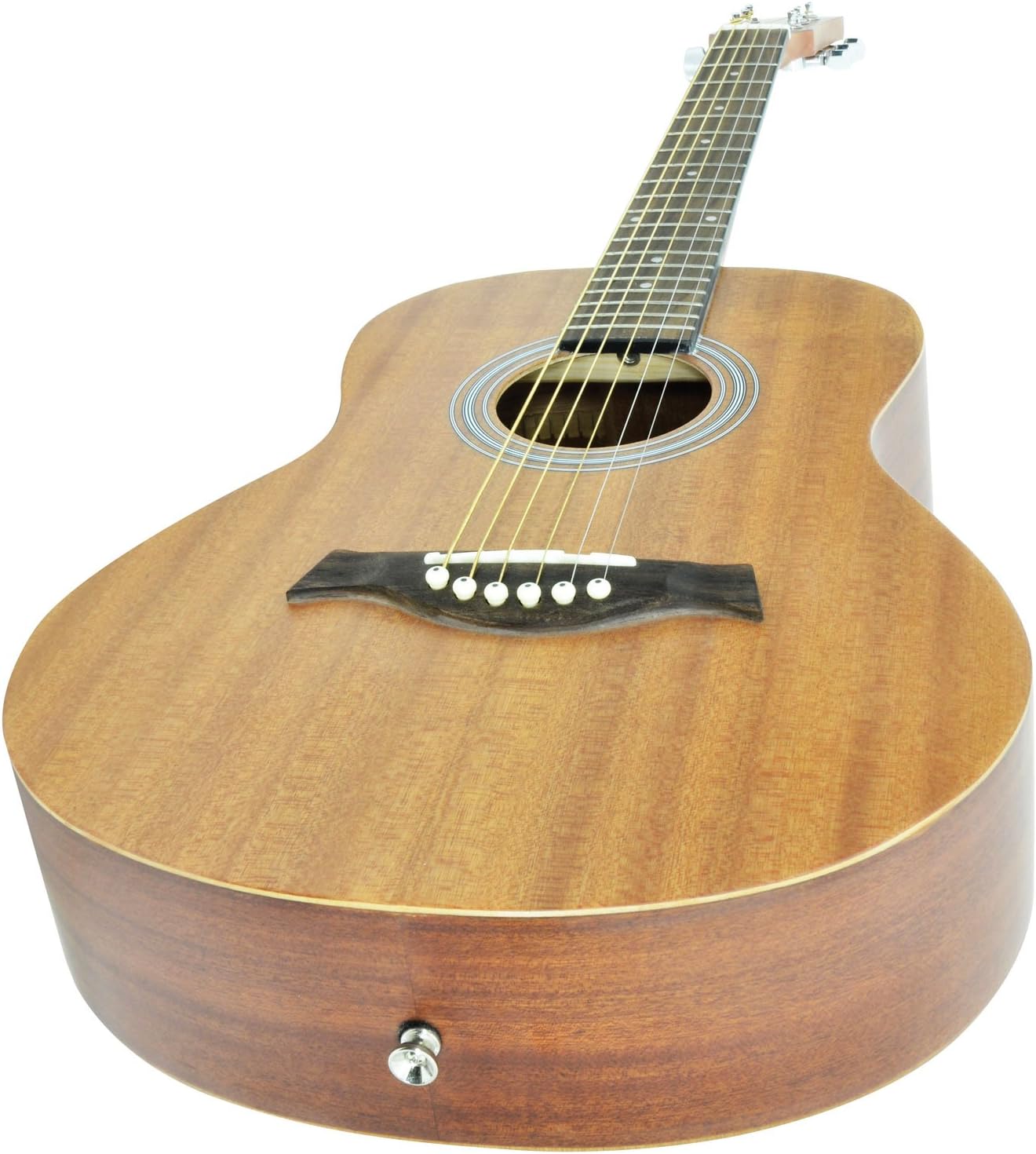 Travel Size Sapele Compact Acoustic Guitar : Amazon.co.uk: Musical ...