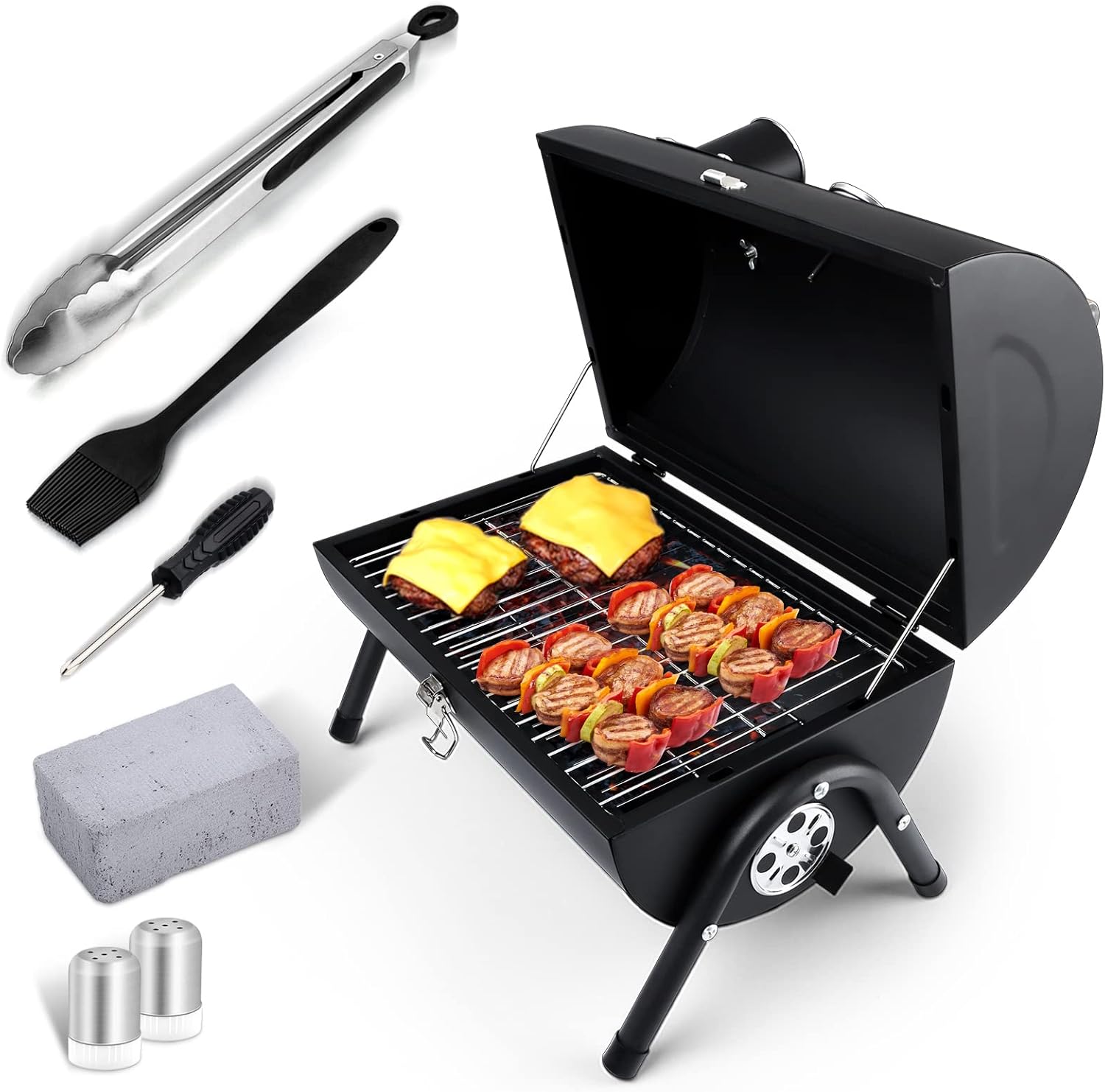 Amazon.com: Joyfair Portable Charcoal Grill Set, Tabletop Barbecue ...
