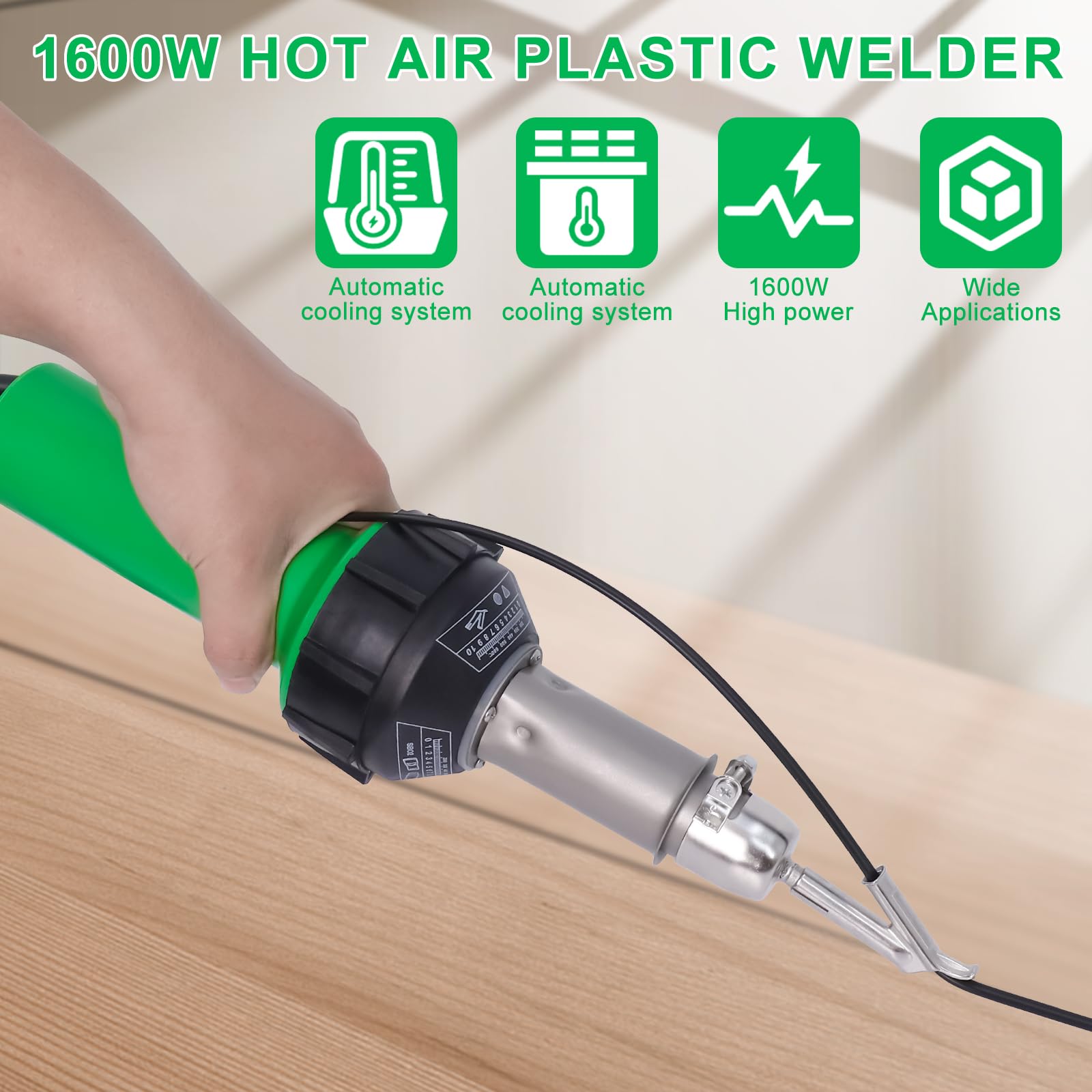 Snapklik.com : Gekufa Hot Air Plastic Welder 1600W - Heat Gun Plastic ...