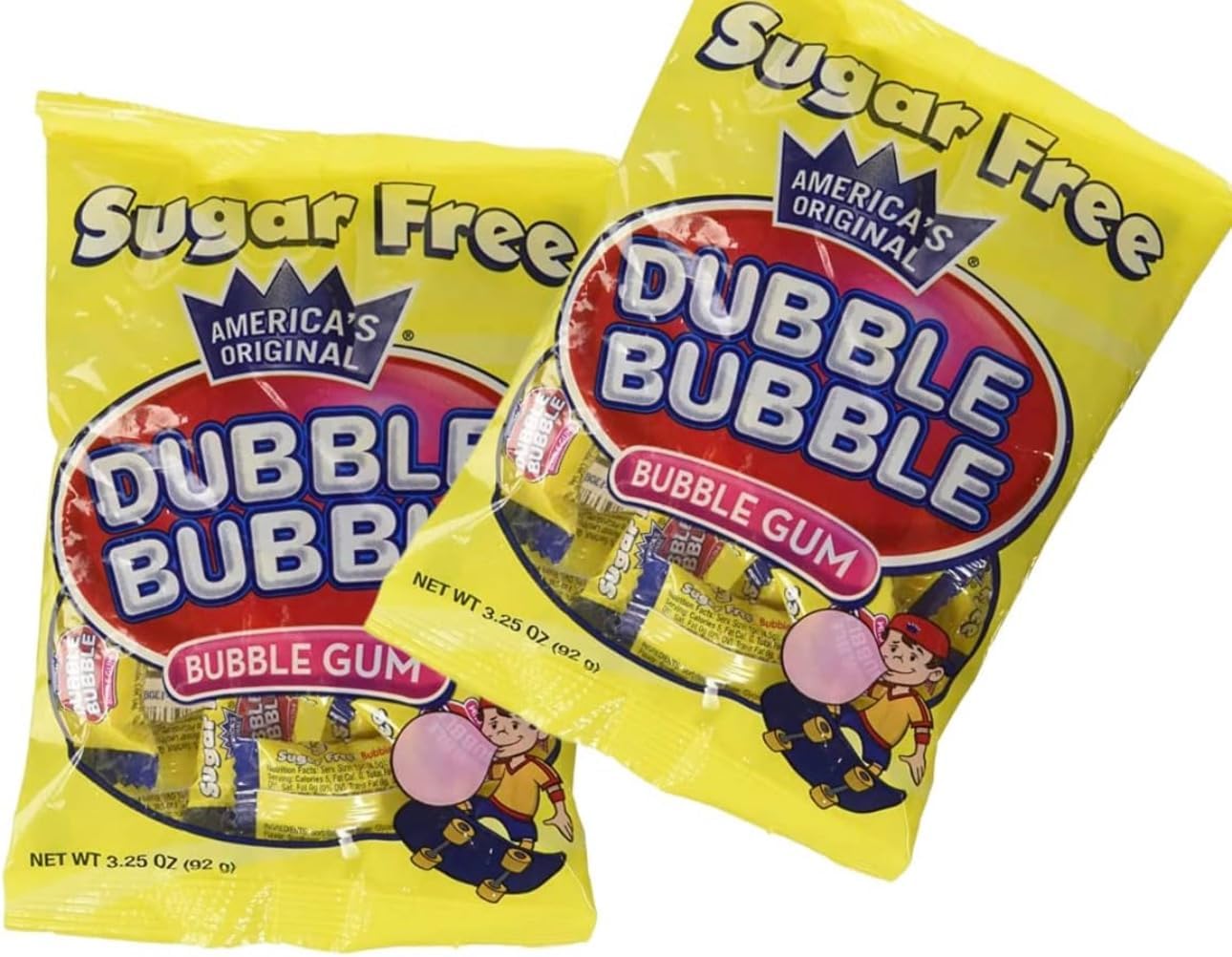 Amazon.com : New Bazooka Sugar-Free Bubble Gum Cubes Bag - 100 Count ...