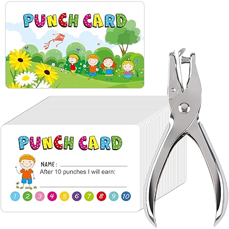 Amazon.com : OUNENO 180 Pack Reward Punch Cards Behavior Incentive ...