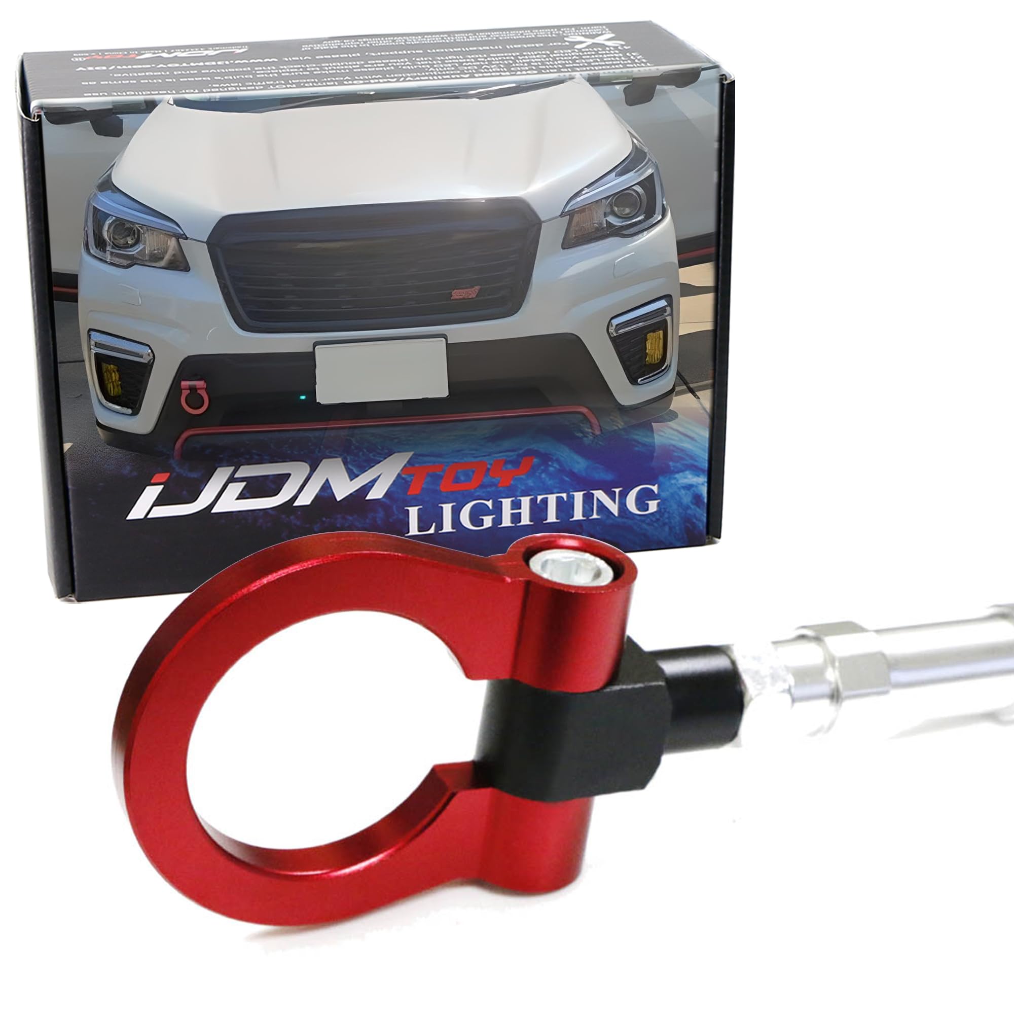 Amazon.com: iJDMTOY JDM Red Track Racing Style Tow Hook Ring Compatible ...