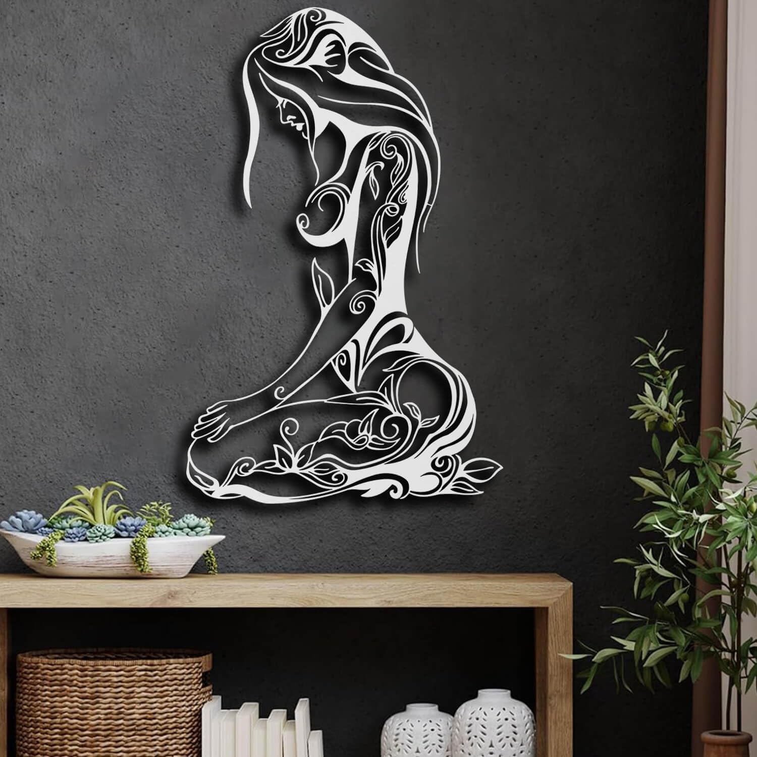 Amazon.com: Woman Metal Wall Art, Female Body Wall Art, Body Statue ...