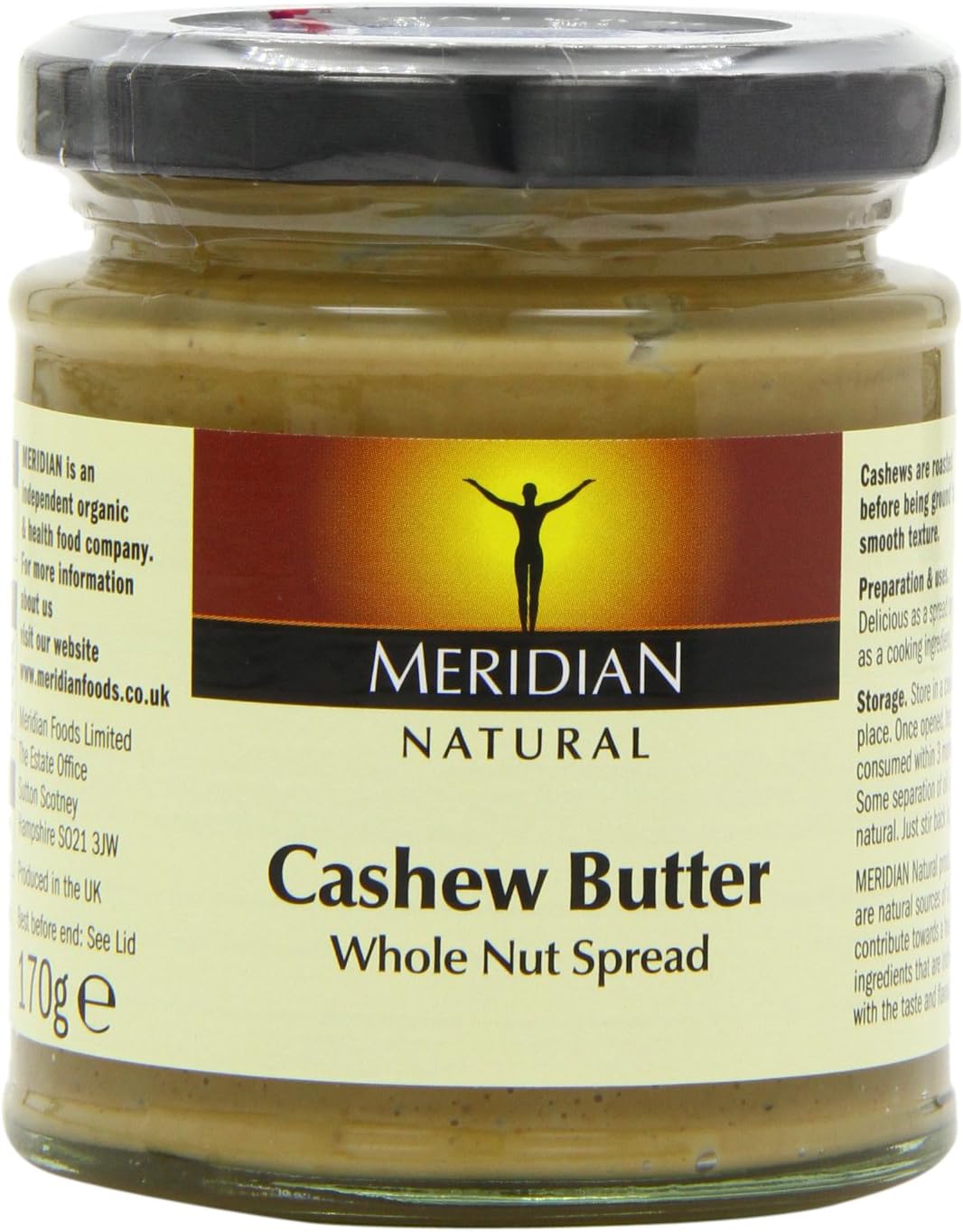 Meridian Cashew Butter - Smooth 100% Nuts [170g] (Pack of 3) : Amazon ...
