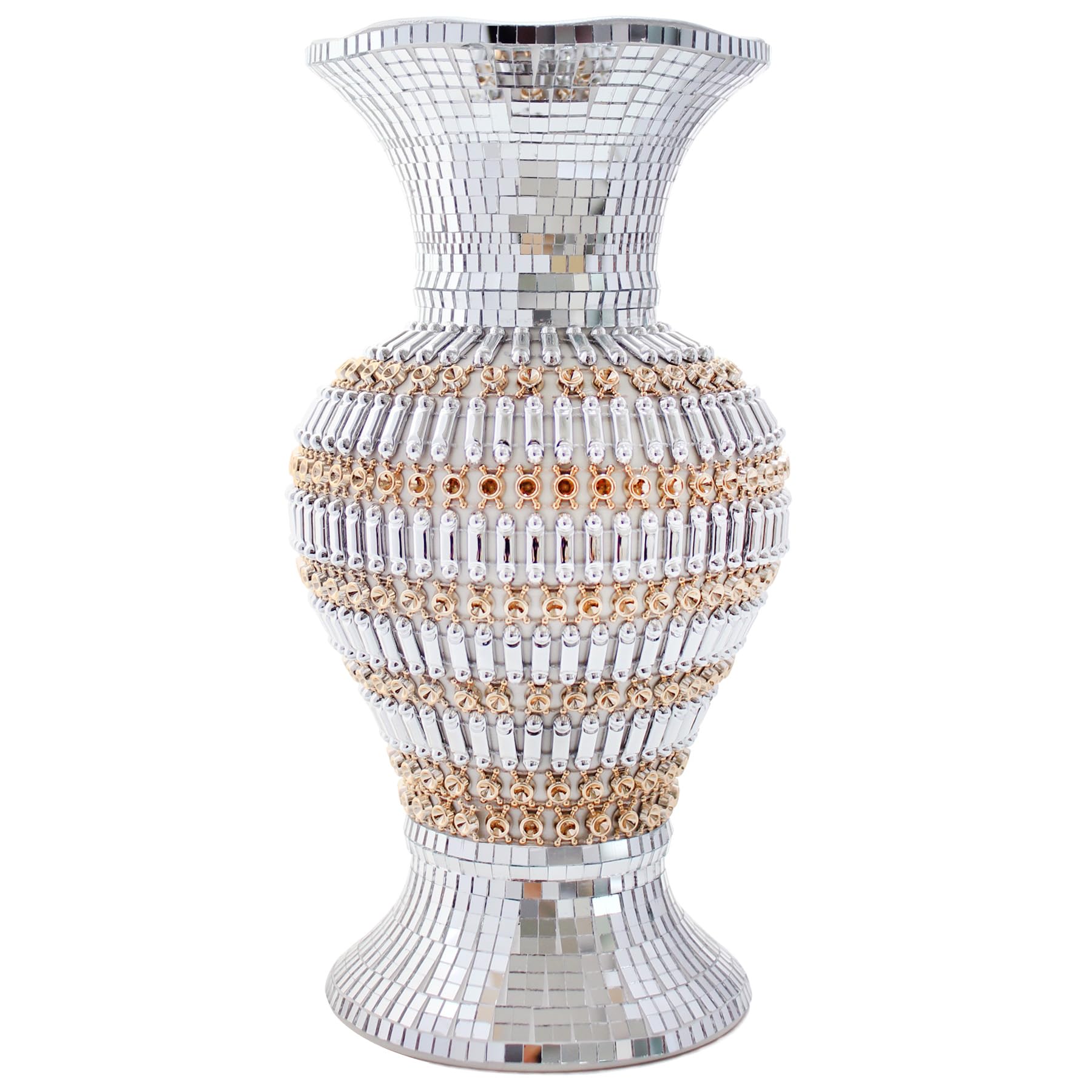 Winsterch Modern Ceramic Vase Inlaid with Sequins and Rhinestones ...