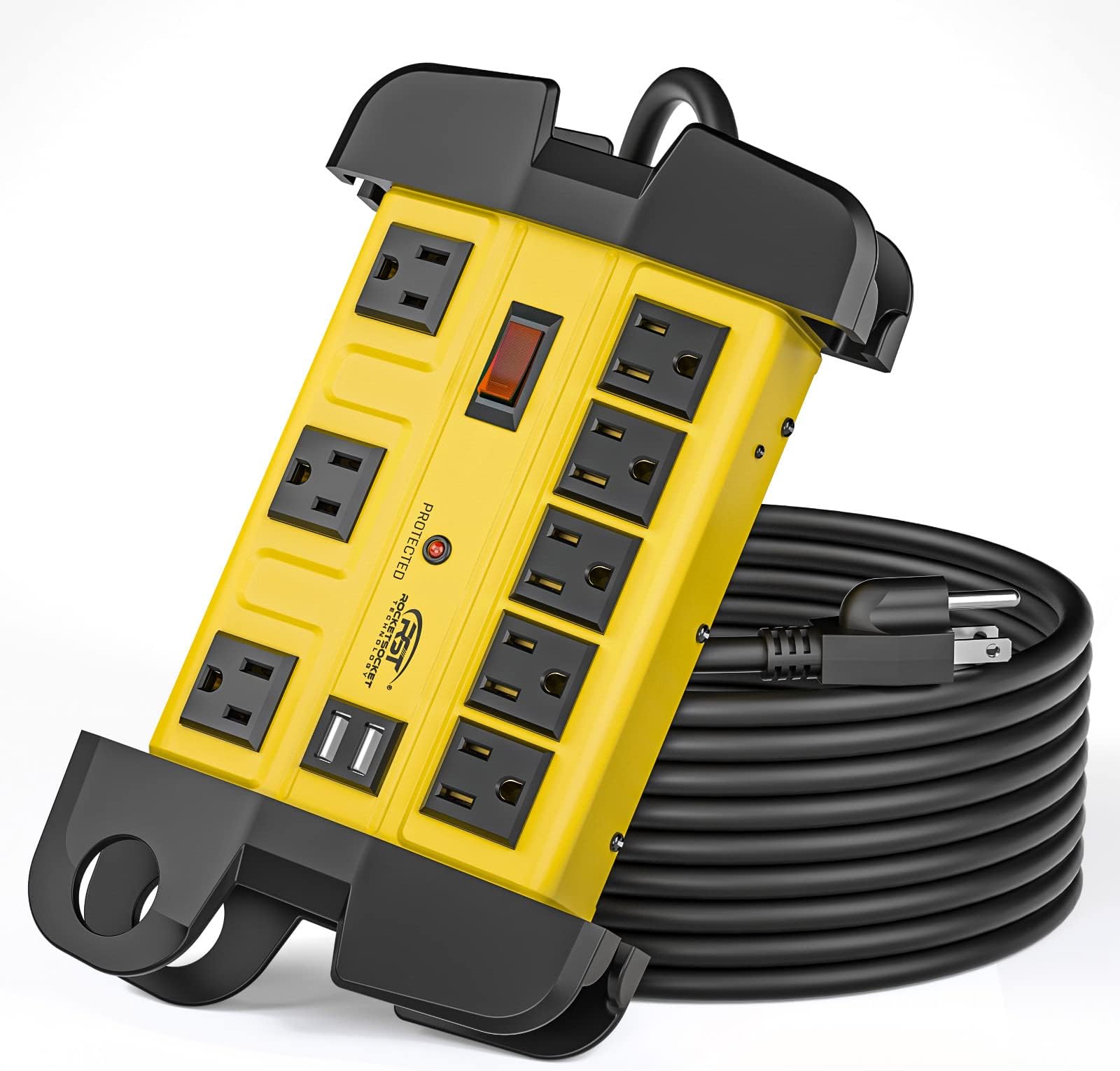 Amazon.com: Heavy Duty Power Strip Surge Protector with USB,CRST Metal ...